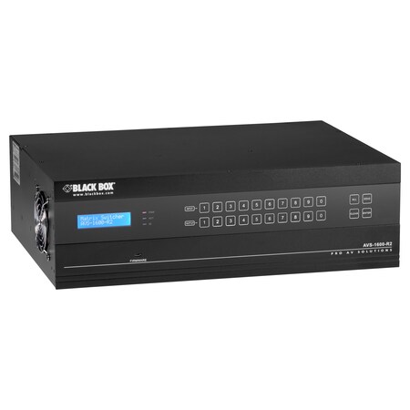 Black Box Modular Matrix Switcher 16 Port, 4K Seamless, I/O Auto Detec AVS-1600-R2 | Zoro